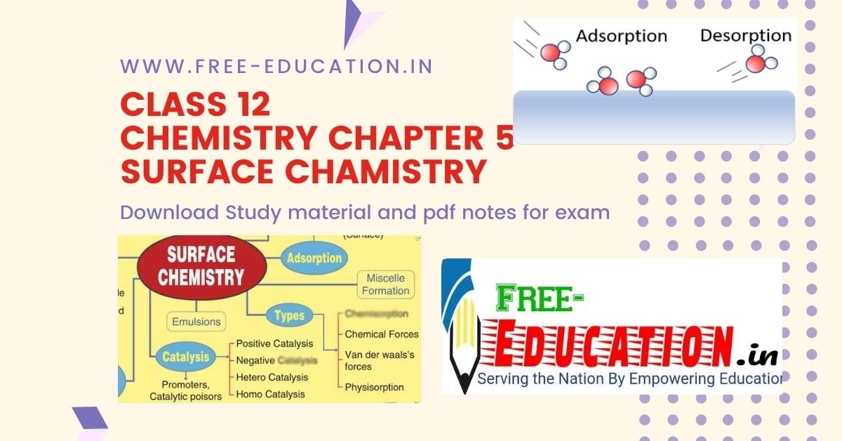 Class 12 Chemistry Chapter 5 Surface Chemistry Notes - Wisdom Academy