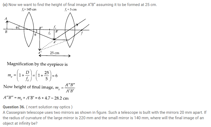NCERT Solution Ray Optics and Optical Instruments - Wisdom Academy