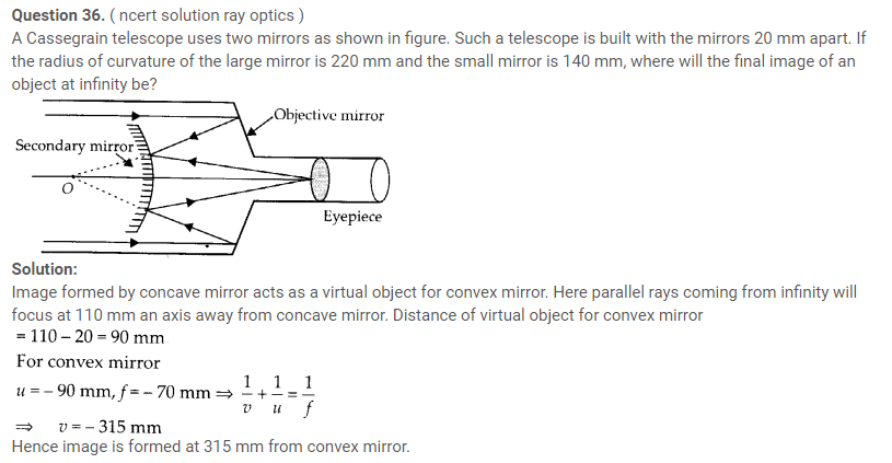 NCERT Solution Ray Optics and Optical Instruments - Wisdom Academy
